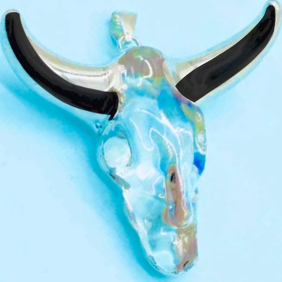 Jewelry | Crystal Bull Horned Gothic Skull Cow Heifer Longhorn Western ...